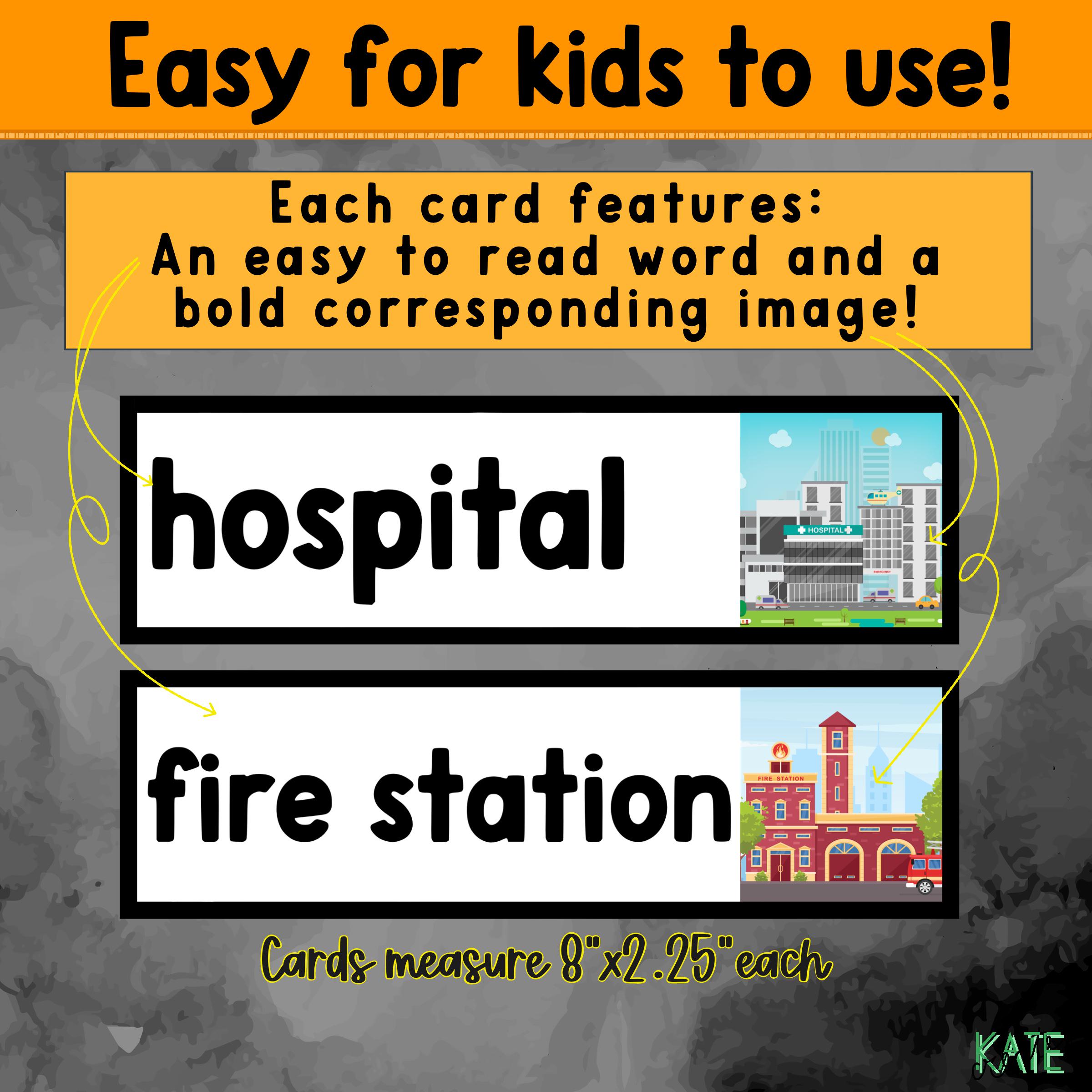 Buildings Study Creative Curriculum Building Unit of Study, Word Cards ...