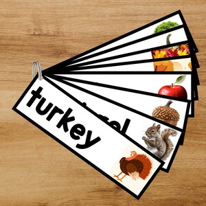 Word Cards, Word Cards for Kids, Word Cards for Children, Fall Word ...