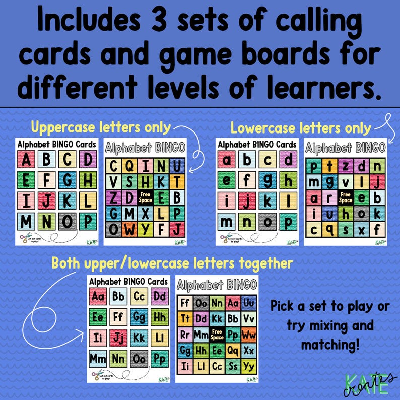 Kids Alphabet Bingo Printable | Educational Game for Preschool ...