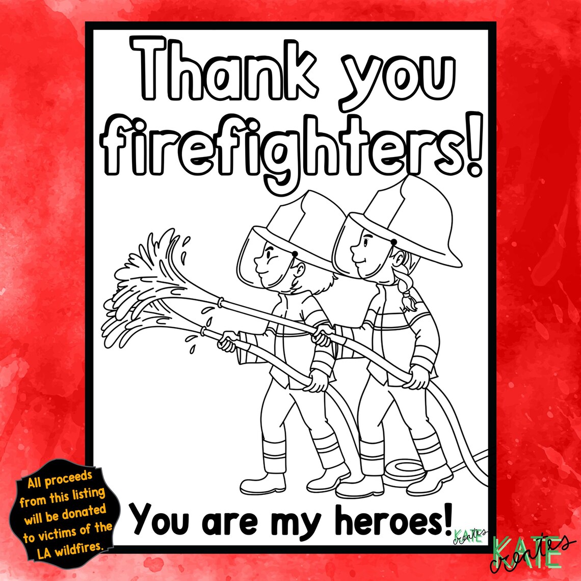 Firefighter Appreciation Printable Coloring Pages | Thank You Notes ...