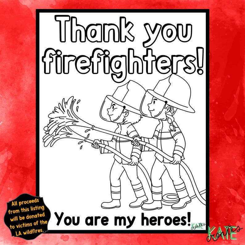 Firefighter Appreciation Printable Coloring Pages | Thank You Notes ...