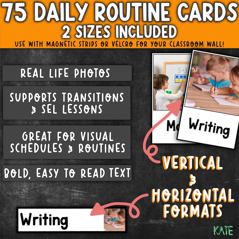 Preschool , Prek Daily Schedule Cards | Real Photo Visuals (digital PDF ...