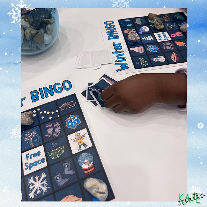 Winter BINGO Game for Kids: Family Holiday Party (digital Download) - Etsy
