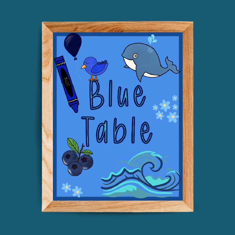 Classroom Tool Table Color Signs Four Color to Help Students ...