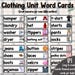 Clothing Themed Word Cards for Kids | Fun Vocabulary Reading & Writing ...