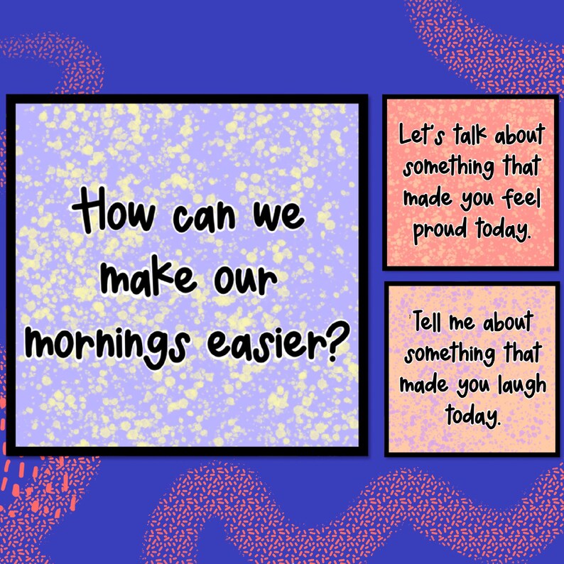 Conversation Starter Cards for Kids and Parents | School Day Question ...