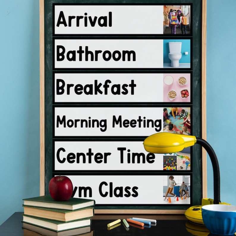 Preschool , Prek Daily Schedule Cards | Real Photo Visuals (digital PDF ...
