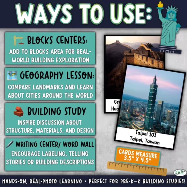 Famous Buildings & Landmarks, Prek Creative Curriculum Building Study ...