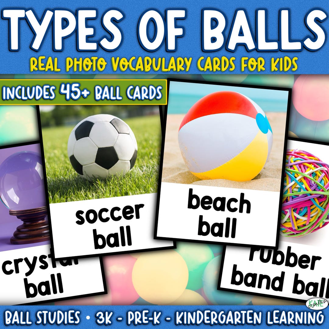 Types of Balls Vocabulary Cards |creative Curriculum Ball Study ...