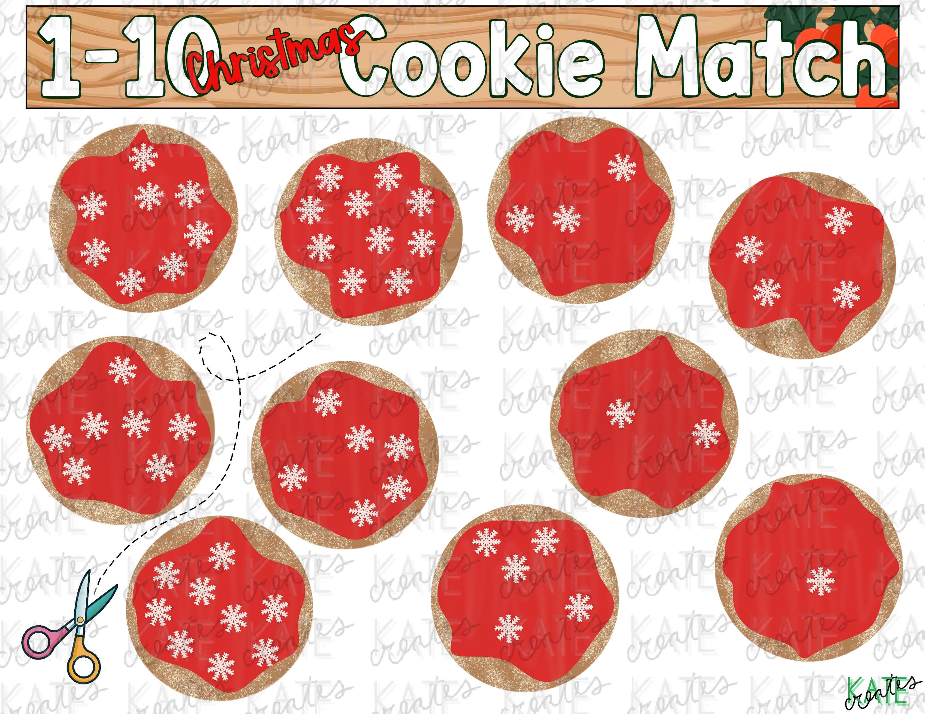 Christmas Cookie Theme Math Game for Kid | Festive Printable Counting ...