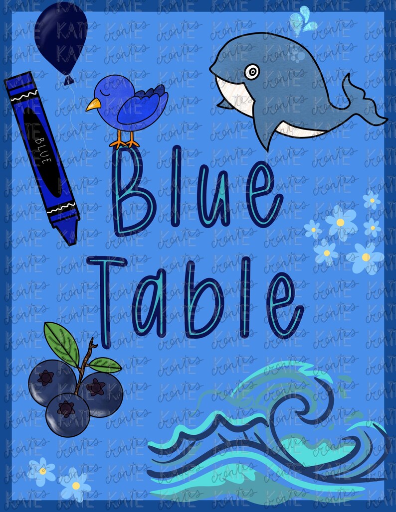 Classroom Tool Table Color Signs Four Color to Help Students ...