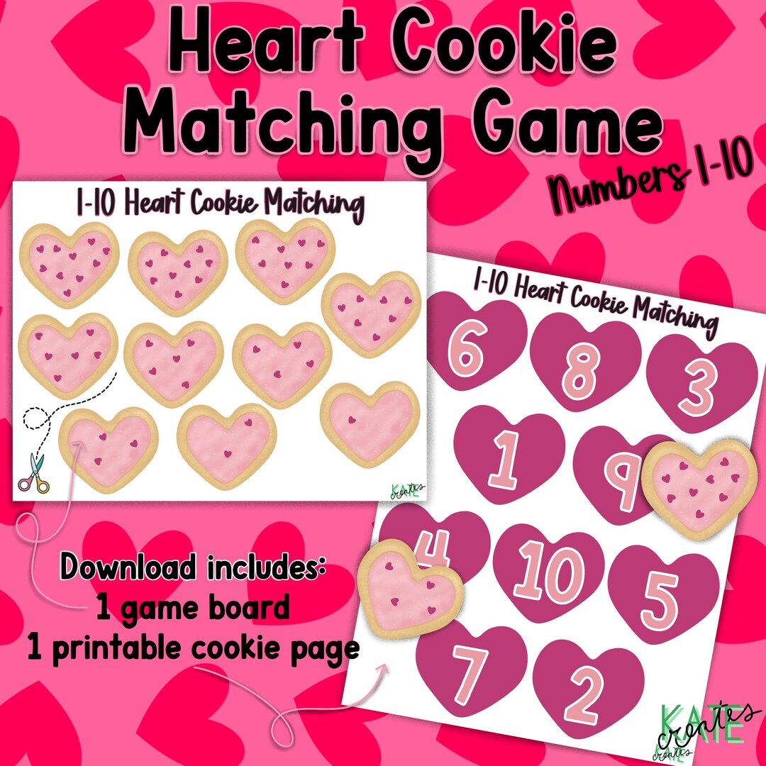 Printable Cookie Math Game: Counting & Number Match (digital Download ...