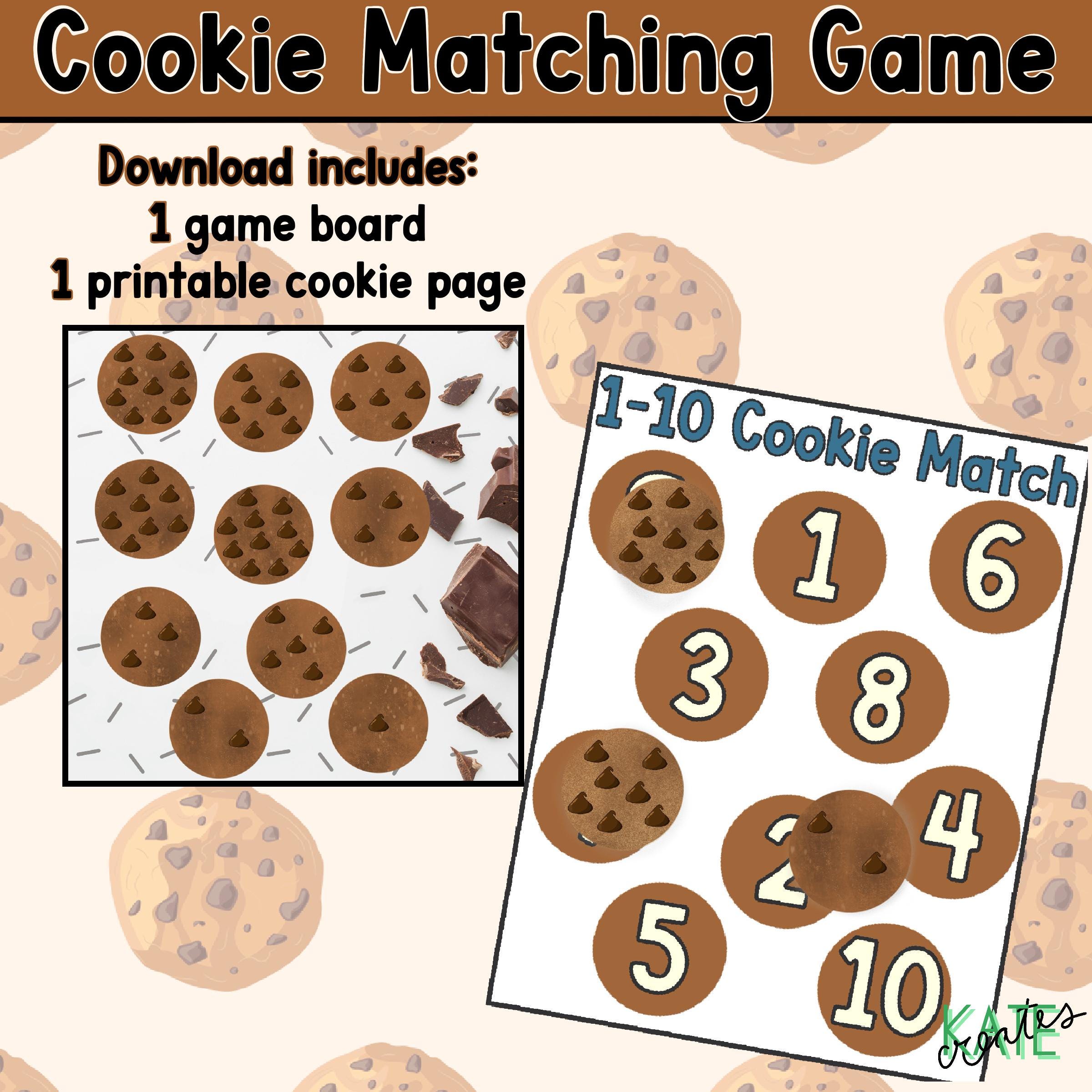 Cookie Math Game: Number Matching Activity (digital Download PDF) - Etsy