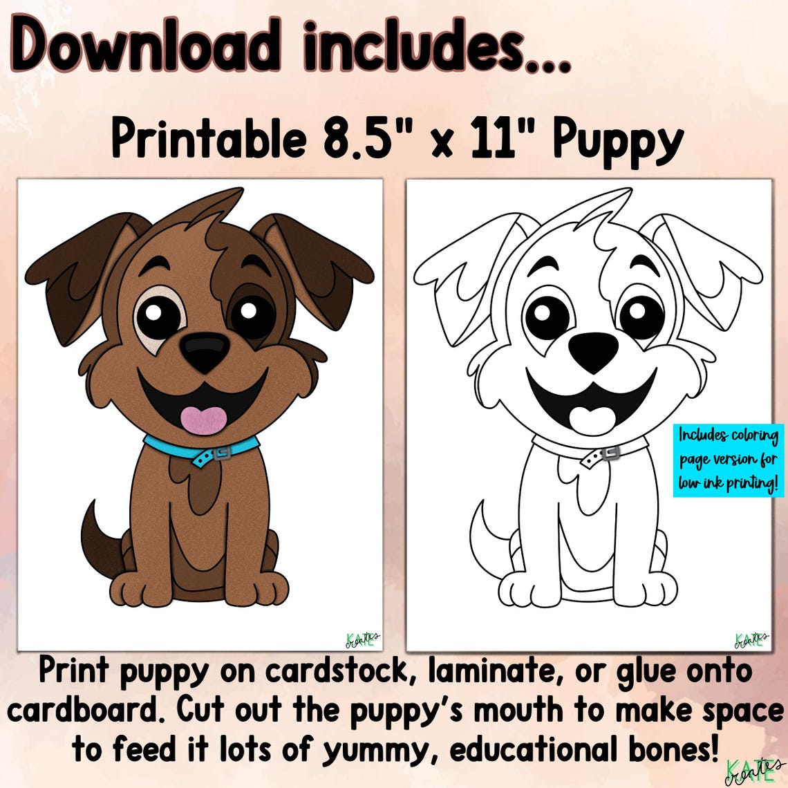 Feed the Puppy Printable Activity- Pet Study Creative Curriculum, Prek ...