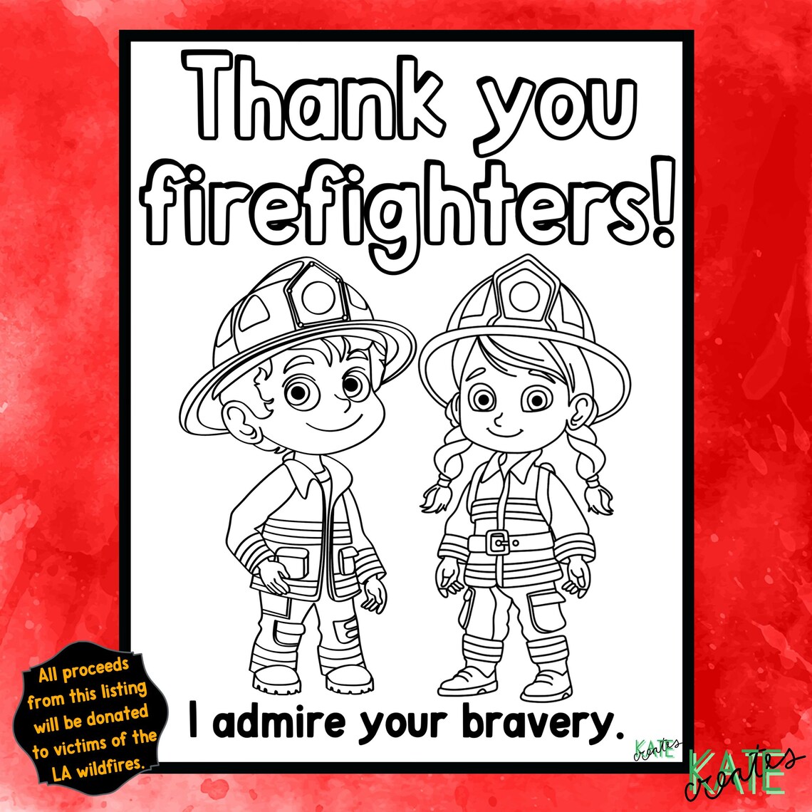 Firefighter Appreciation Printable Coloring Pages | Thank You Notes ...