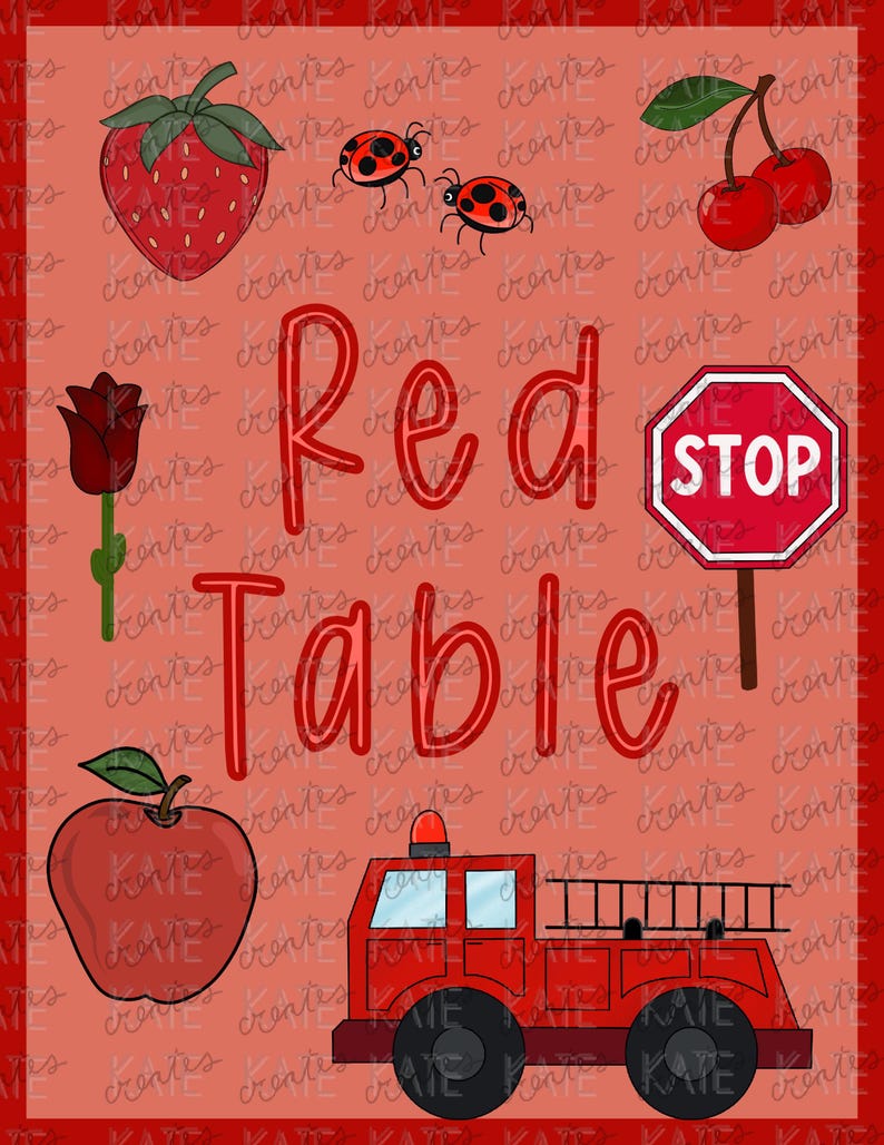 Classroom Tool Table Color Signs Four Color to Help Students ...