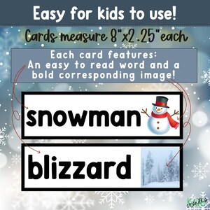 Preschool Winter Activities | Fun Vocabulary Cards for Kids | Writing ...