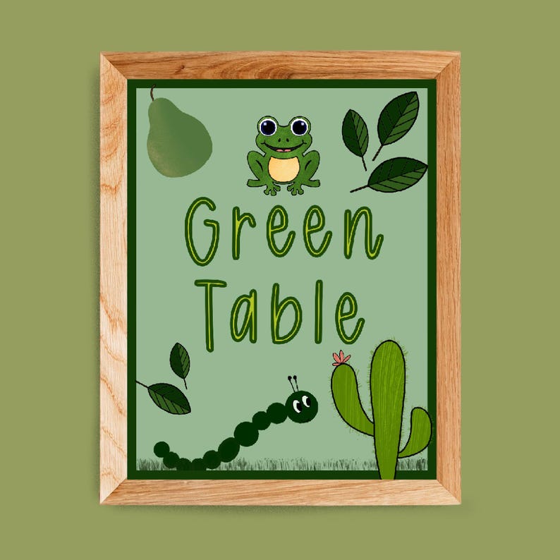 Classroom Tool Table Color Signs Four Color to Help Students ...