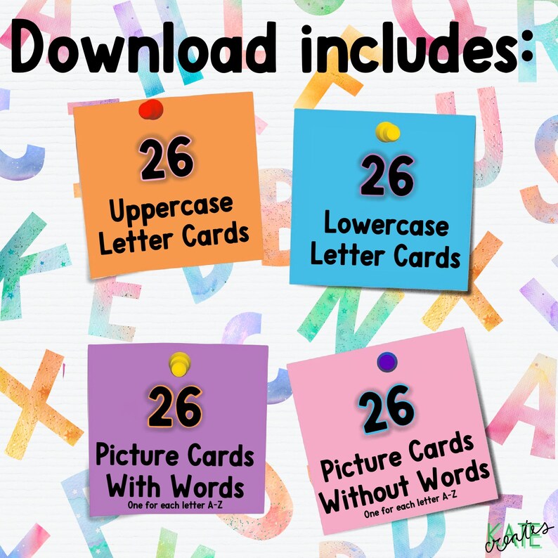 Alphabet Matching Game: Pre-k Letter Activity (printable PDF) - Etsy