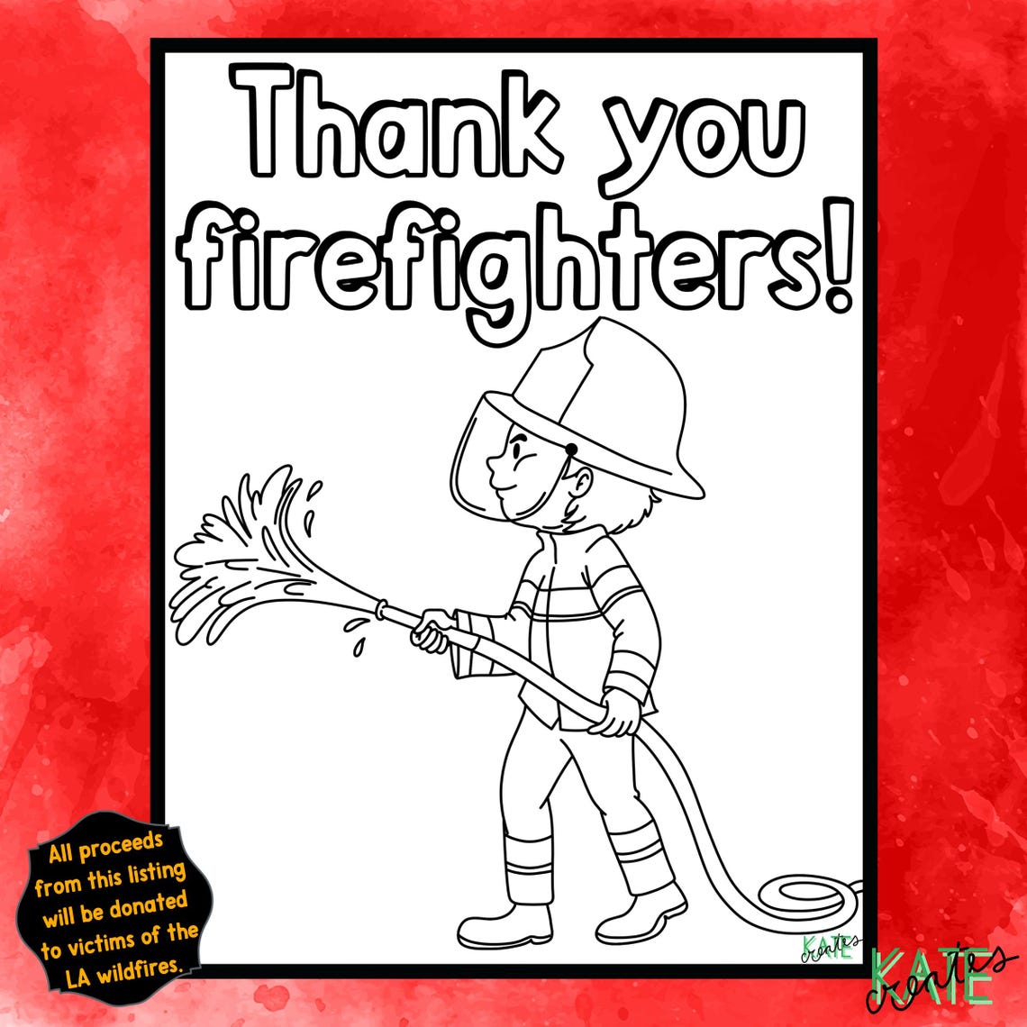 Firefighter Appreciation Printable Coloring Pages | Thank You Notes ...