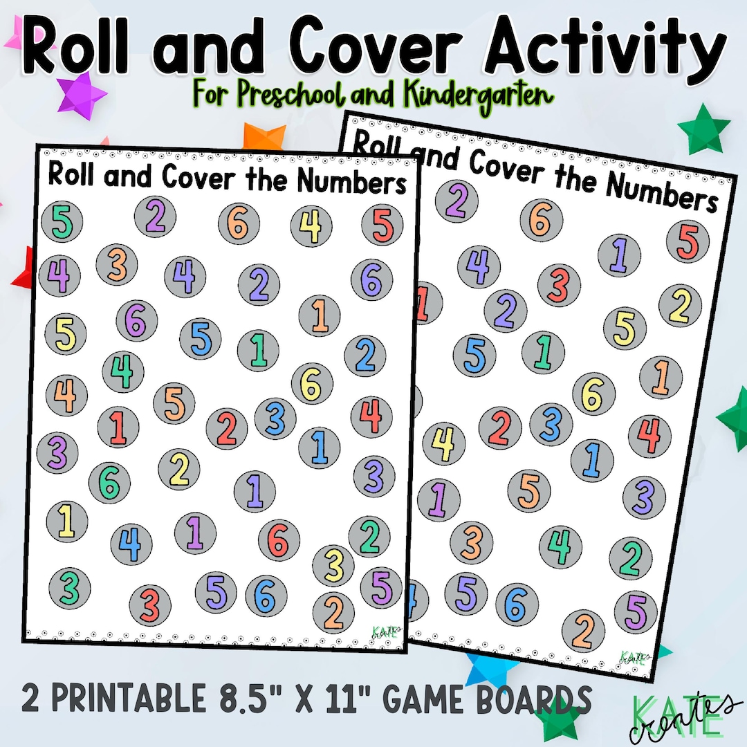 Preschool Math Game: Number Recognition Dice Activity (digital PDF ...