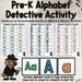 Prek Alphabet Detective Activity, Letter Identification Checklist Game ...