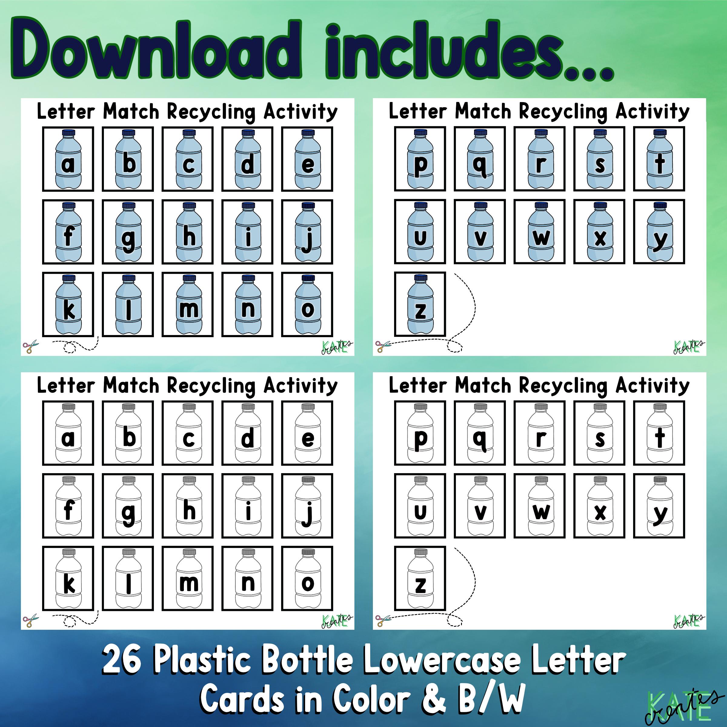 Earth Day Letter Match: Recycling Alphabet Game (digital PDF) - Etsy