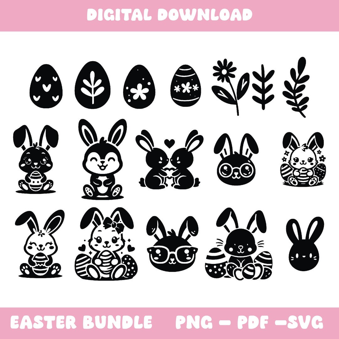 Easter Bunny Shape Svg,rabbit Dxf,bunny Shape Svg,outline Bunny Svg ...