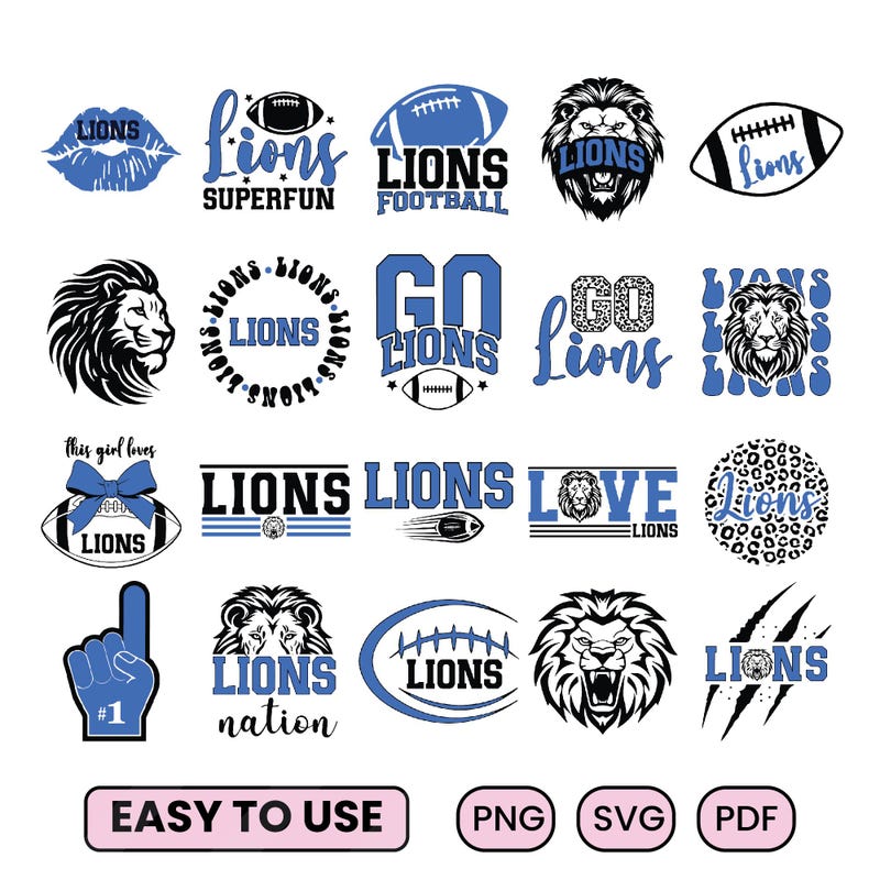 Lion Mascot Svg - Etsy