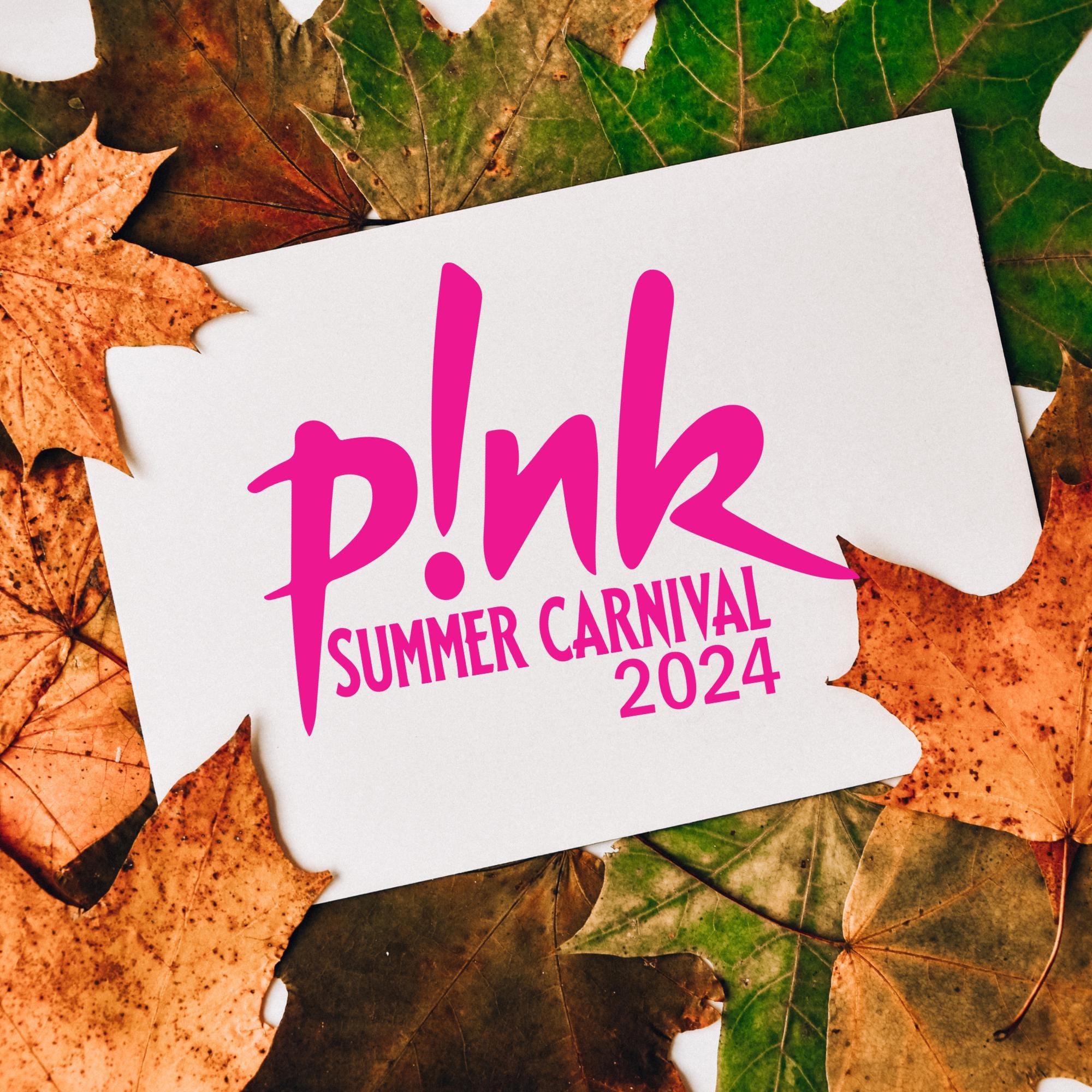P!nk Summer Carnival 2024 SVG /png,p!nk Summer Carnival Tour 2024,pink ...