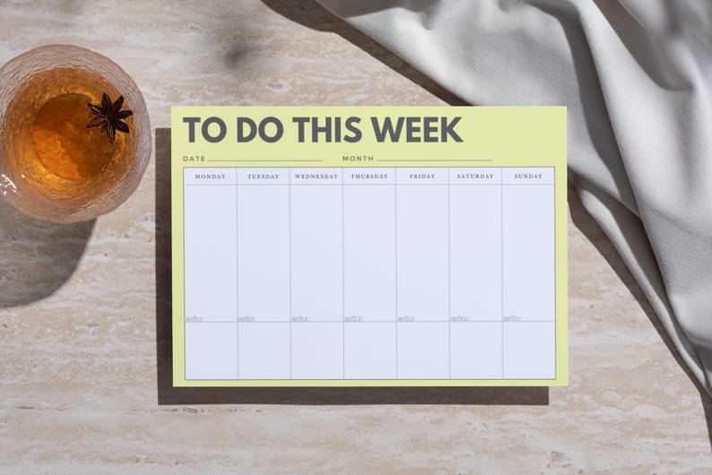 Weekly Planner Printable, Minimalist Weekly Planner, Perfect for ...