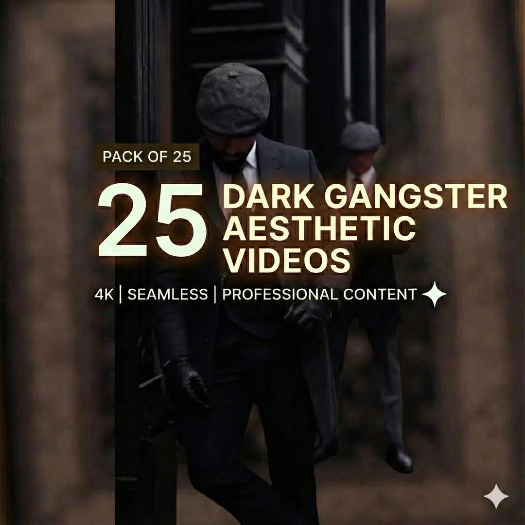 Dark Gangster Aesthetic Reel Pack – Modern Cinematic 4K Edit Bundle (25 ...