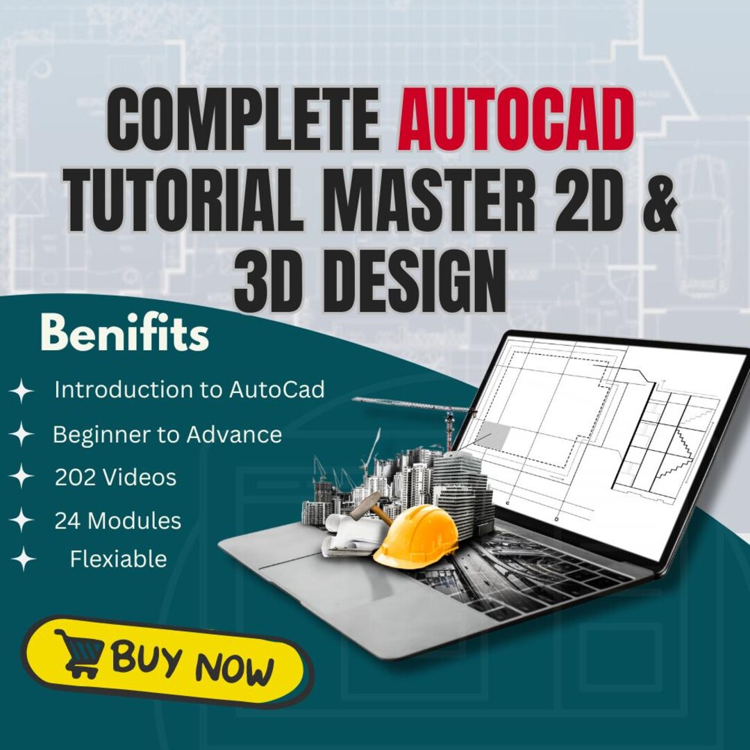 Advance Autocad Tutorial for Beginners With 2D and 3D Design, Technical ...