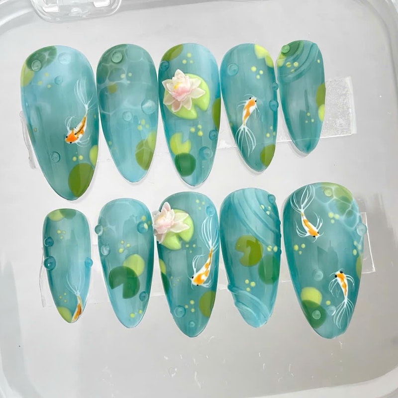 Hand Painted Nails - Etsy