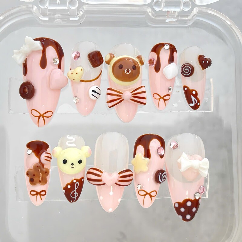 Cute Fake Nails - Etsy