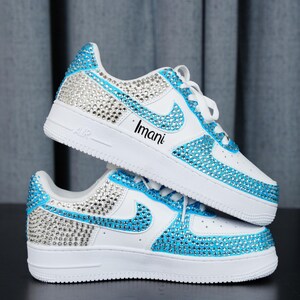 Custom AF1 Sneakers • Custom Air Force 1 Shoes • Handmade • White and ...