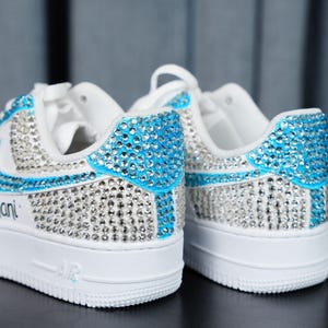 Custom AF1 Sneakers • Custom Air Force 1 Shoes • Handmade • White and ...