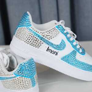 Custom AF1 Sneakers • Custom Air Force 1 Shoes • Handmade • White and ...