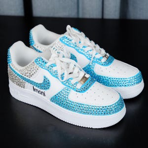 Custom AF1 Sneakers • Custom Air Force 1 Shoes • Handmade • White and ...