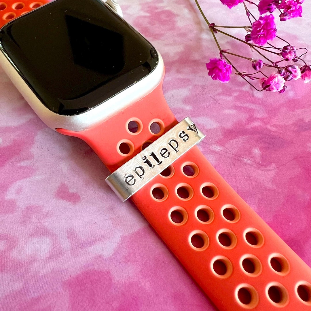 Epilepsy Medical ID Watch Band Charm Tag, Hand Stamped Medical Alert ...