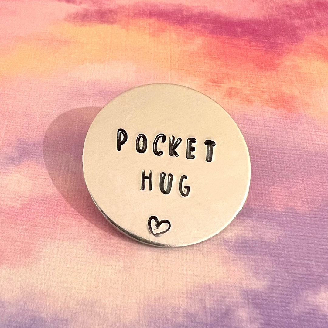 Pocket Hug Token, Love Keepsake Gift, Valentines Day Gift, Hand Stamped ...
