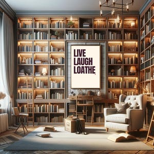 Live Laugh Loathe Poster Satan Wall Art Please Leave by 9pm Sign ...