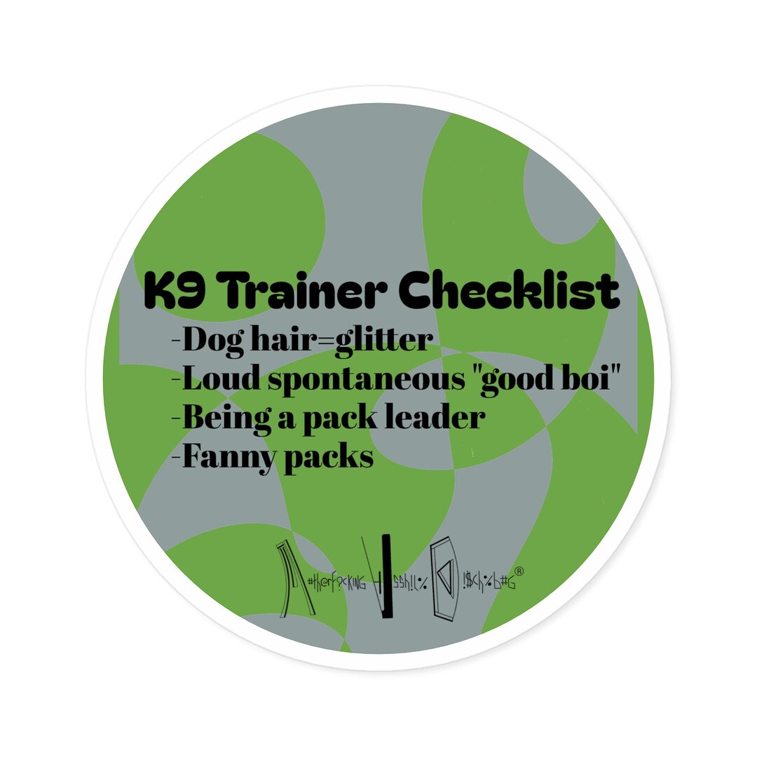 K9 Trainer Checklist Round Stickers - Etsy