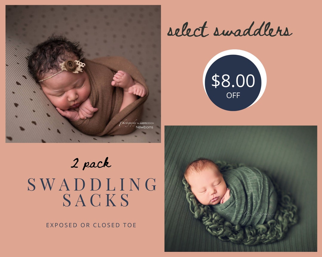 2 Newborn Swaddling Sacks, Newborn Photography Props, Posing Props ...