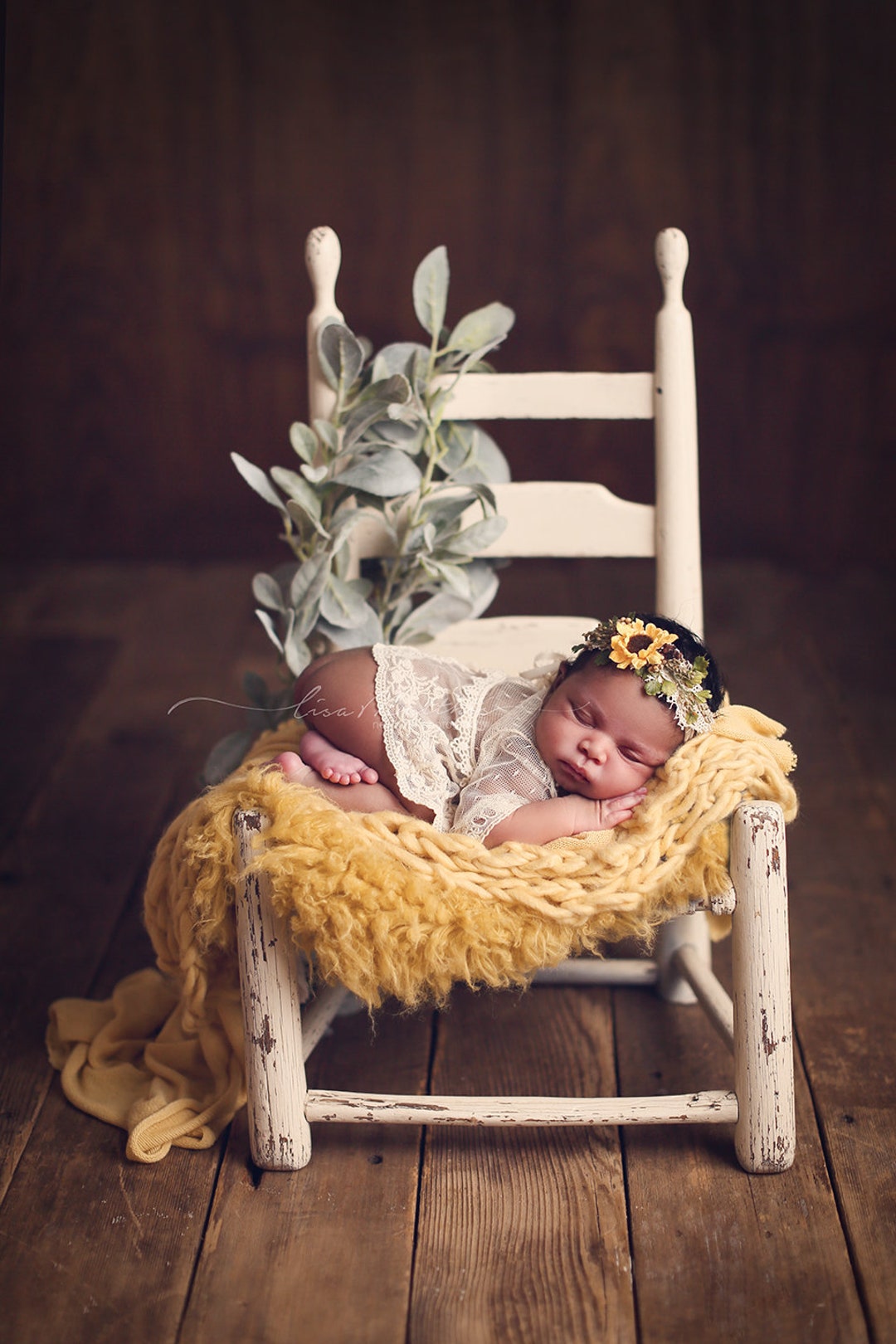 Flokati Newborn Fur Photography Props, Newborn Girl Props, Yellow Fur ...