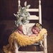 Flokati Newborn Fur Photography Props, Newborn Girl Props, Yellow Fur ...