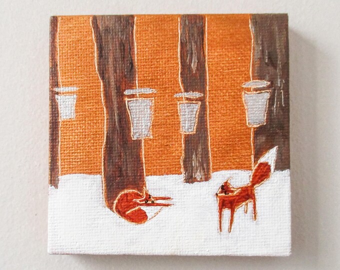 Maple Syrup Season / Original Painting on Canvas - Etsy
