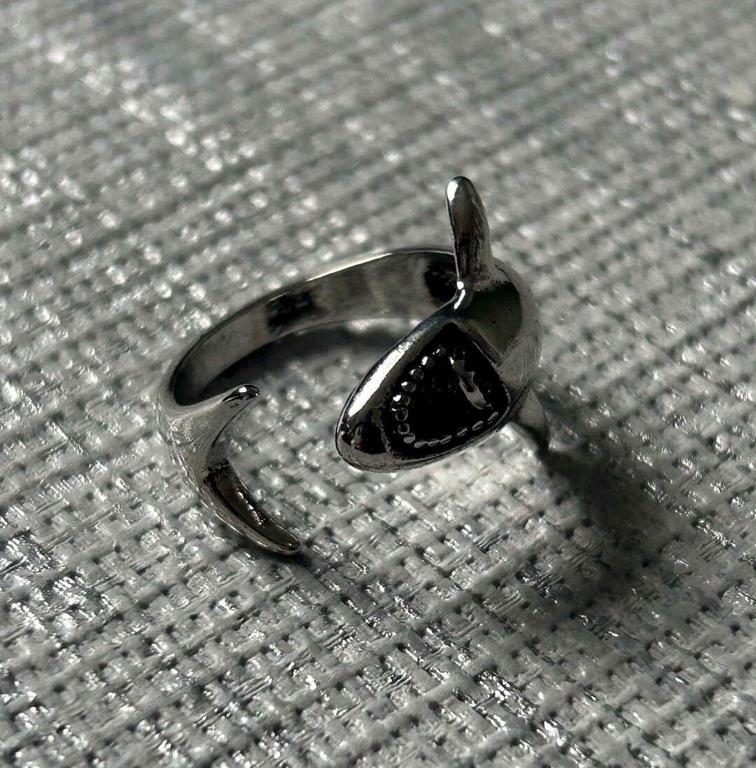Silver Shark Ring, Silver Statement Adjustable Great White Shark Ring ...