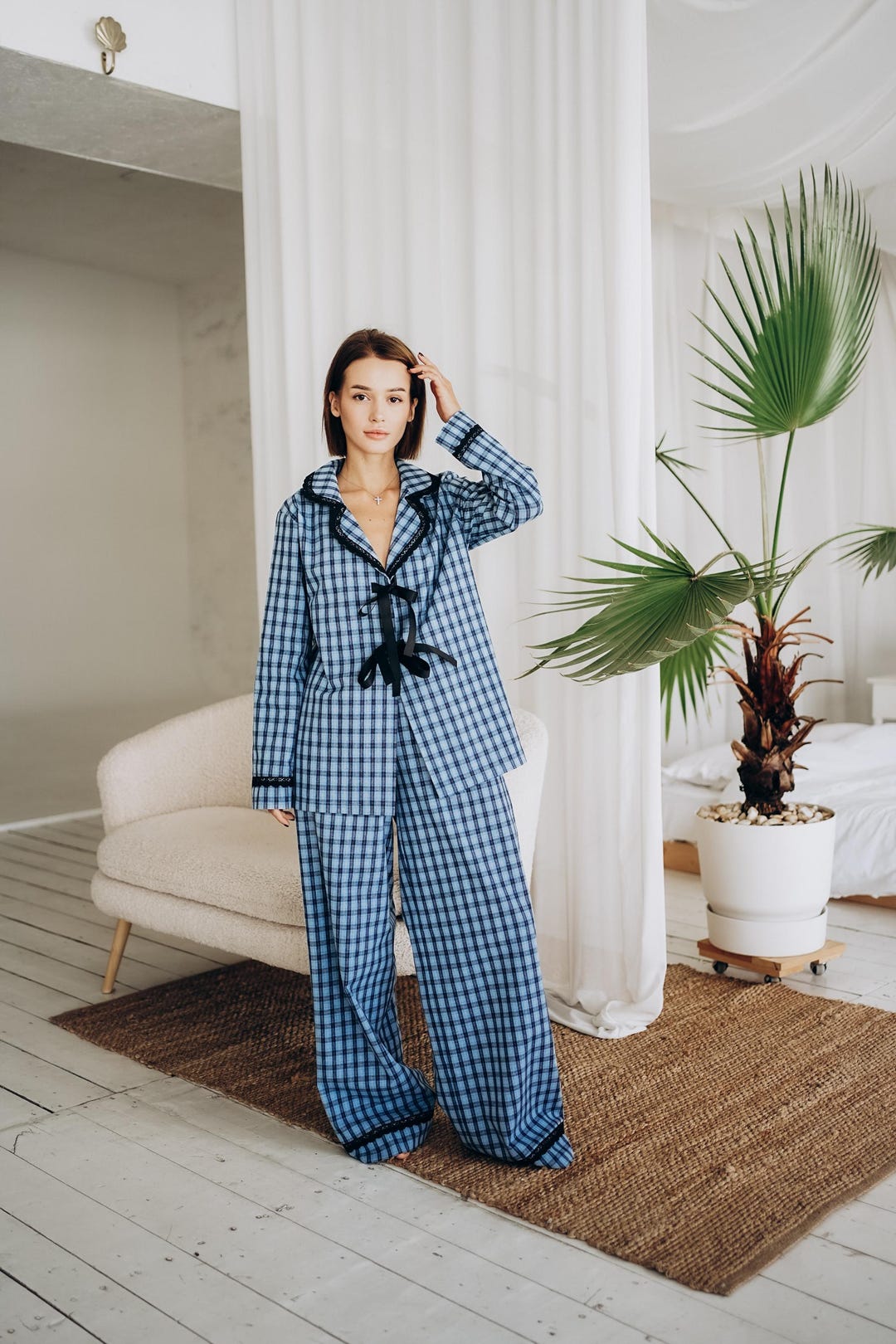 Cozy Checkered Women's Pajamas - Soft & Comfortable Dream Wear - Etsy ...
