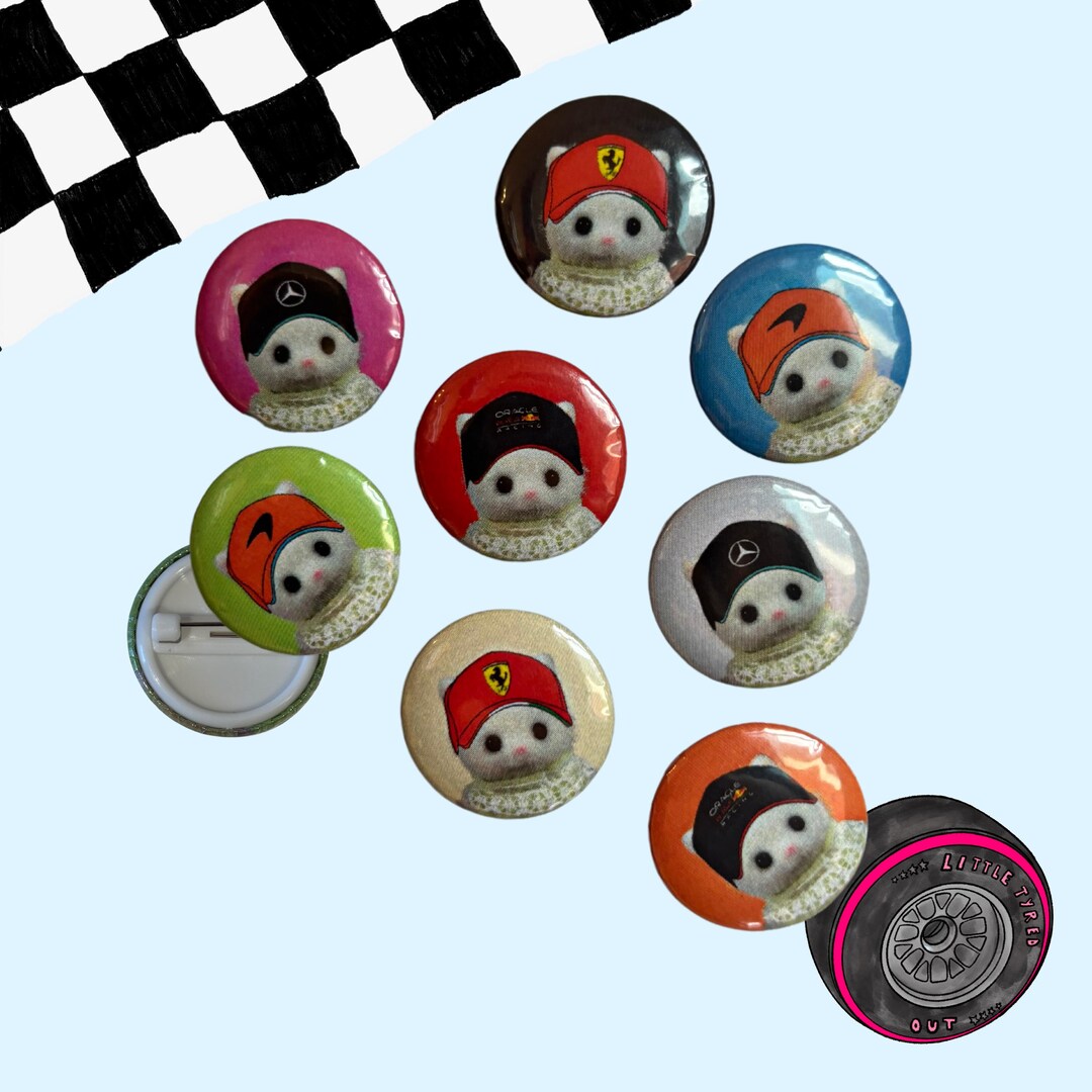 Sylvanian/critter Formula One Fan 25mm Button Badge, F1, Mercedes ...